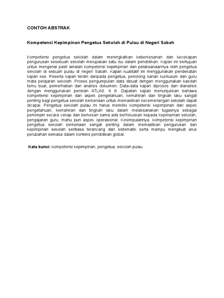 Contoh Abstrak | PDF