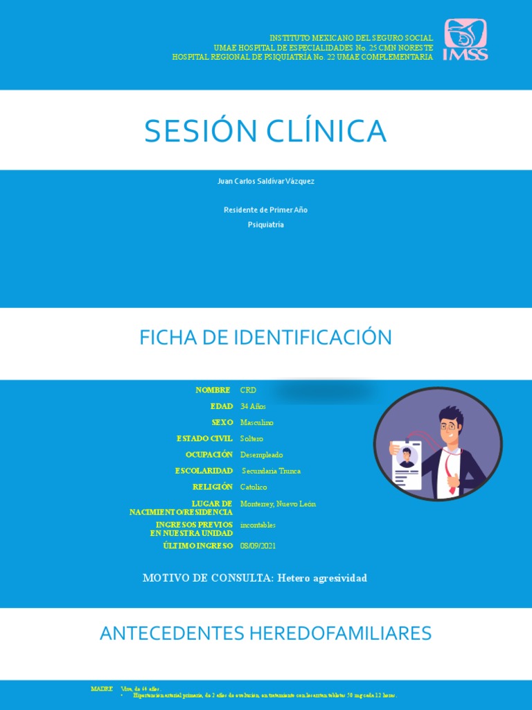 Sesión Clínica CHARLY | PDF | Esquizofrenia | Manía