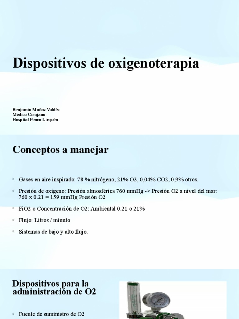 Dispositivos de Oxigenoterapia | PDF | Tecnología