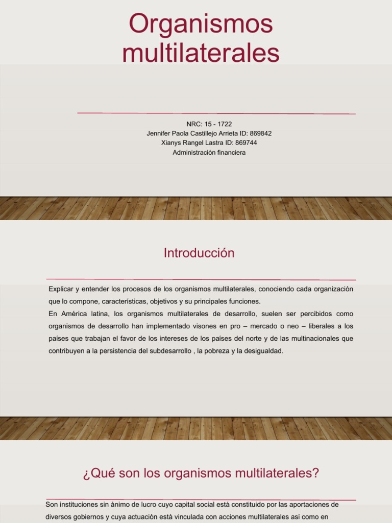 Organismos Multilaterales y su Impacto en América Latina | PDF ...