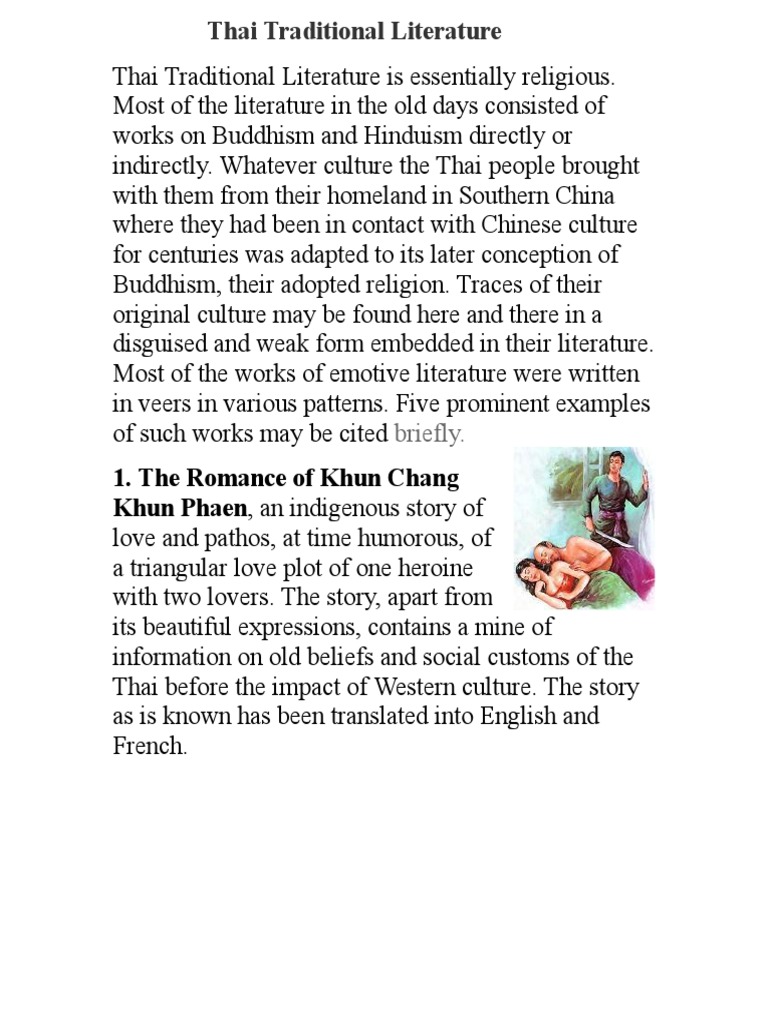 Thai Traditional Literature Phra Aphai Mani Year8 | PDF