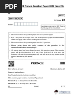 ## French Exam Sheet For Grade 4 | PDF