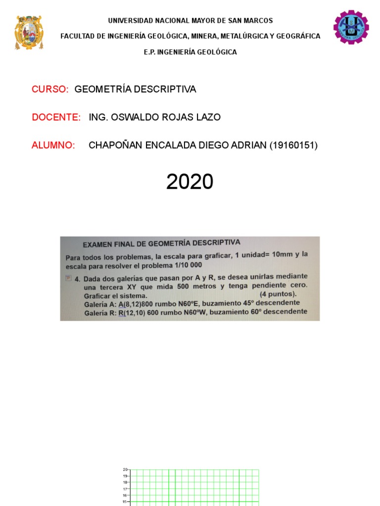 Final Geometría Descriptiva 2020 | PDF