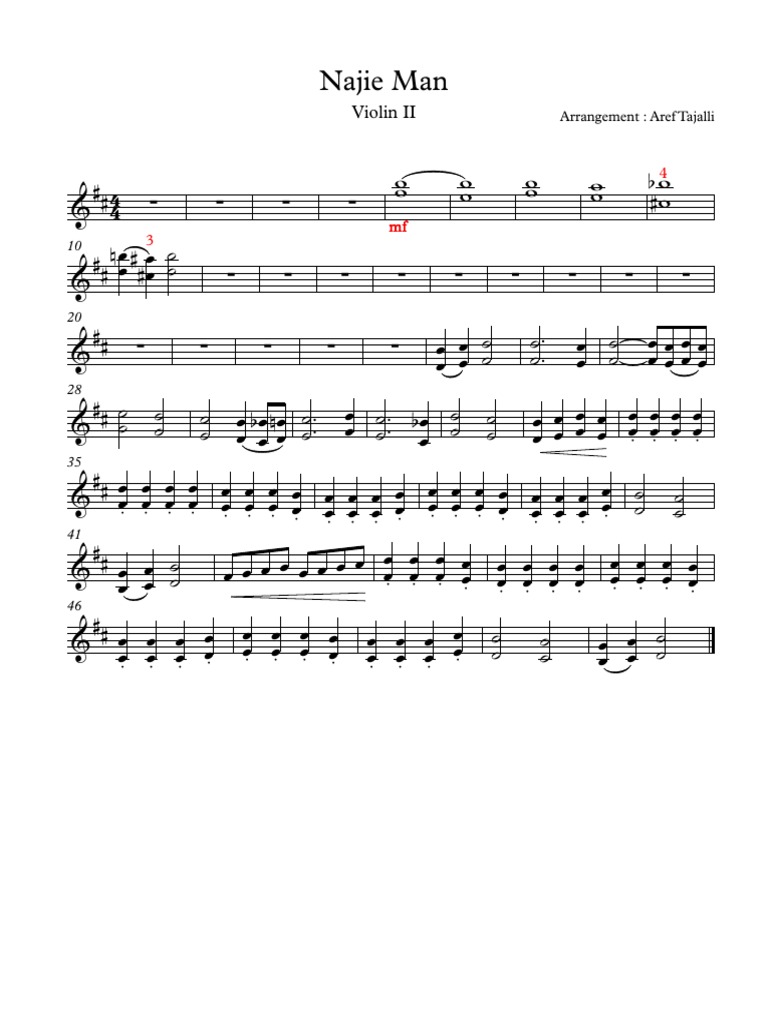 Najie Man - Violin II | PDF