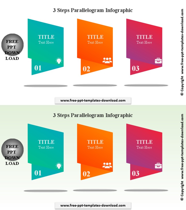 3 Steps Parallelogram Infographic | PDF