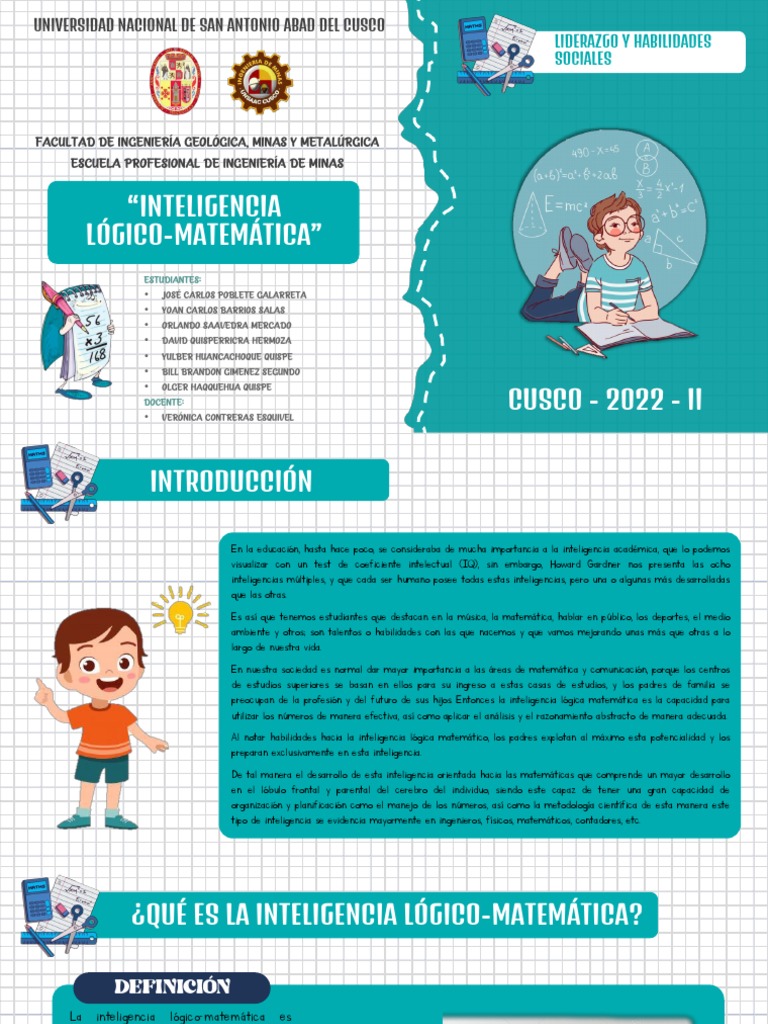 Inteligencia Lógico-Matemática - Liderazgo y Habilidades Sociales PDF | PDF