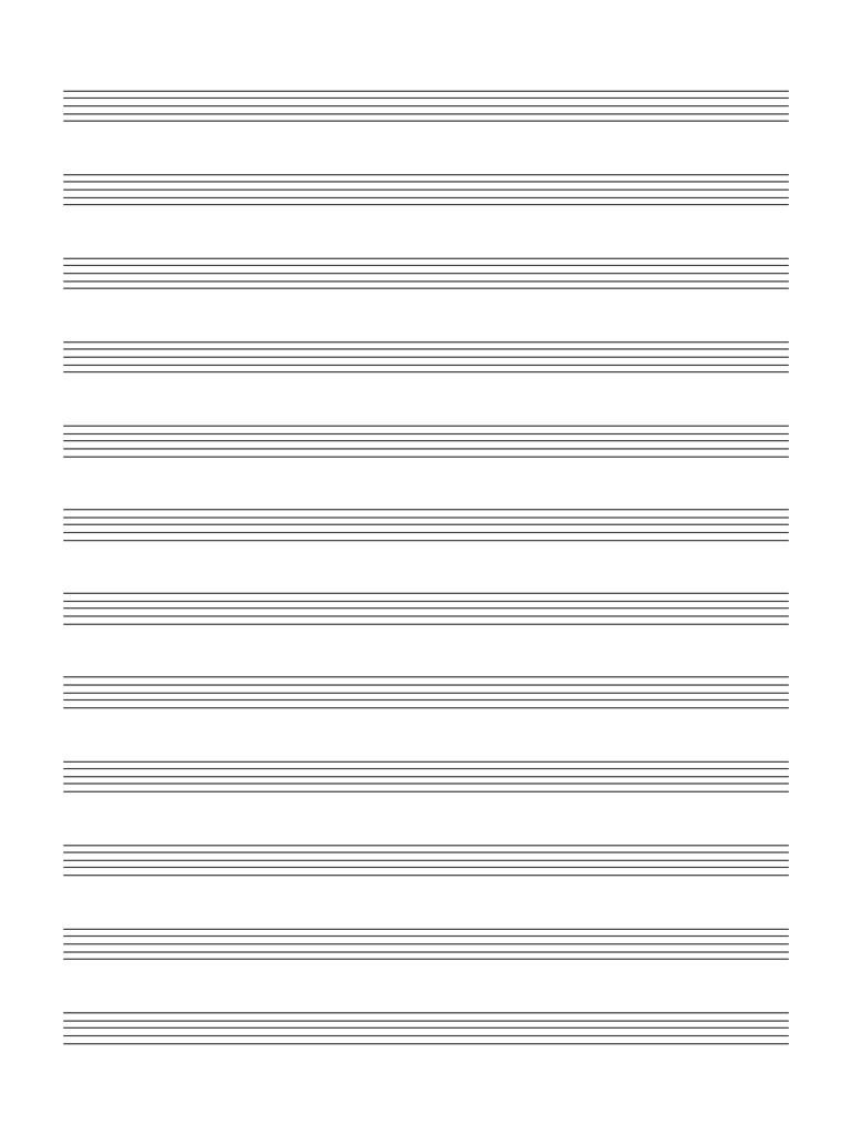 Manuscript Paper 12 Stave | PDF