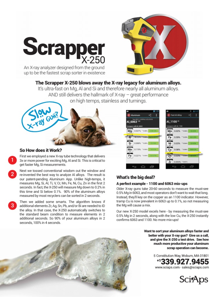 SciAps Scrapper X-250 and Aluminum App | PDF