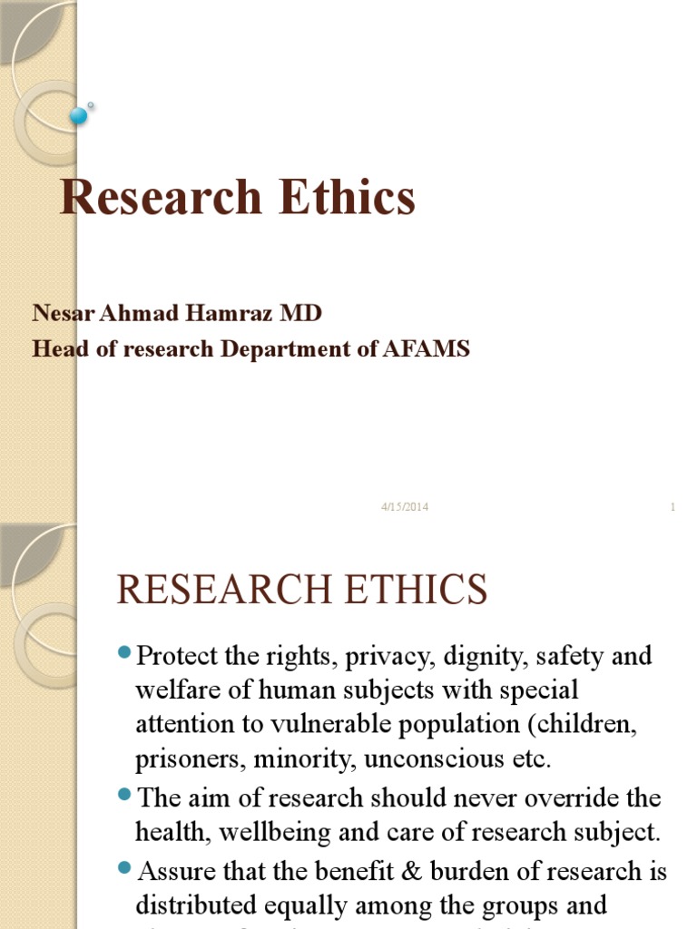 Research Ethics | PDF
