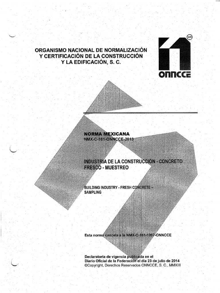 NMX C 161 Onncce 2013 | PDF
