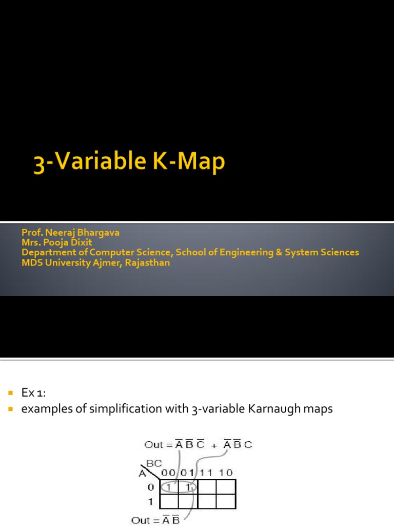 3-Variable K-Map | PDF