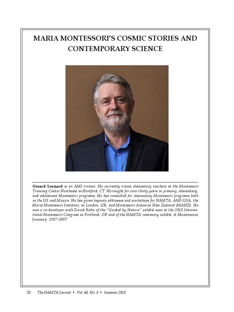 Montessori's Cosmic Education Insights | PDF