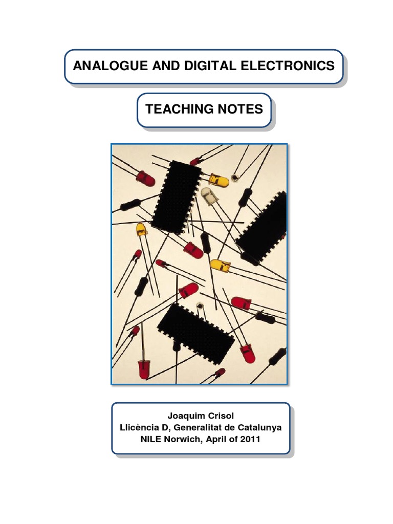 Analogue and Digital Electronics Teaching Notes | PDF
