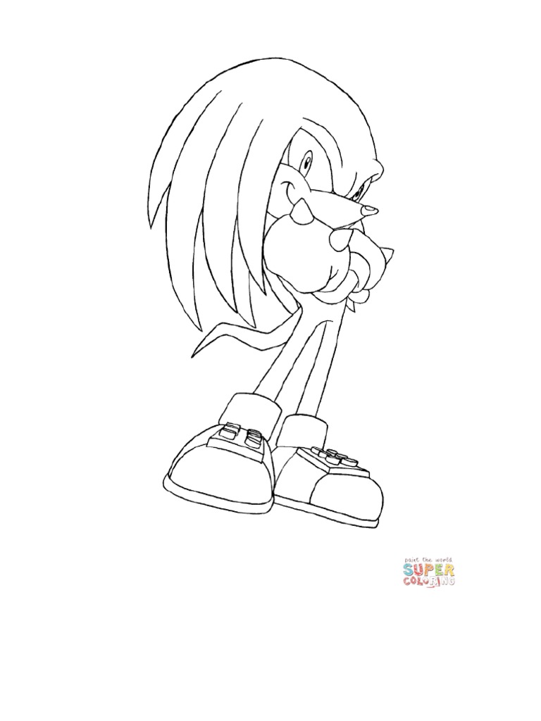 Dibujo de Knuckles El Equidna para Colorear - Dibujos para Colorear ...