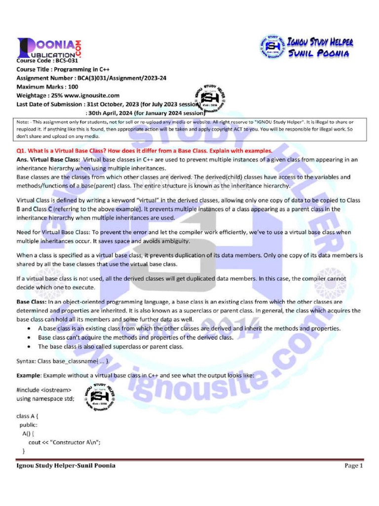 Bcs 031 Assignment Pdf