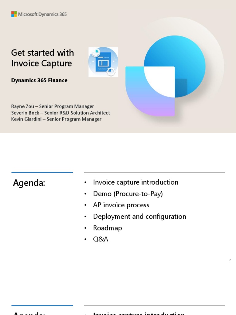 DTT120EXT - Get Started With Invoice Capture For Dynamics 365 Finance | PDF