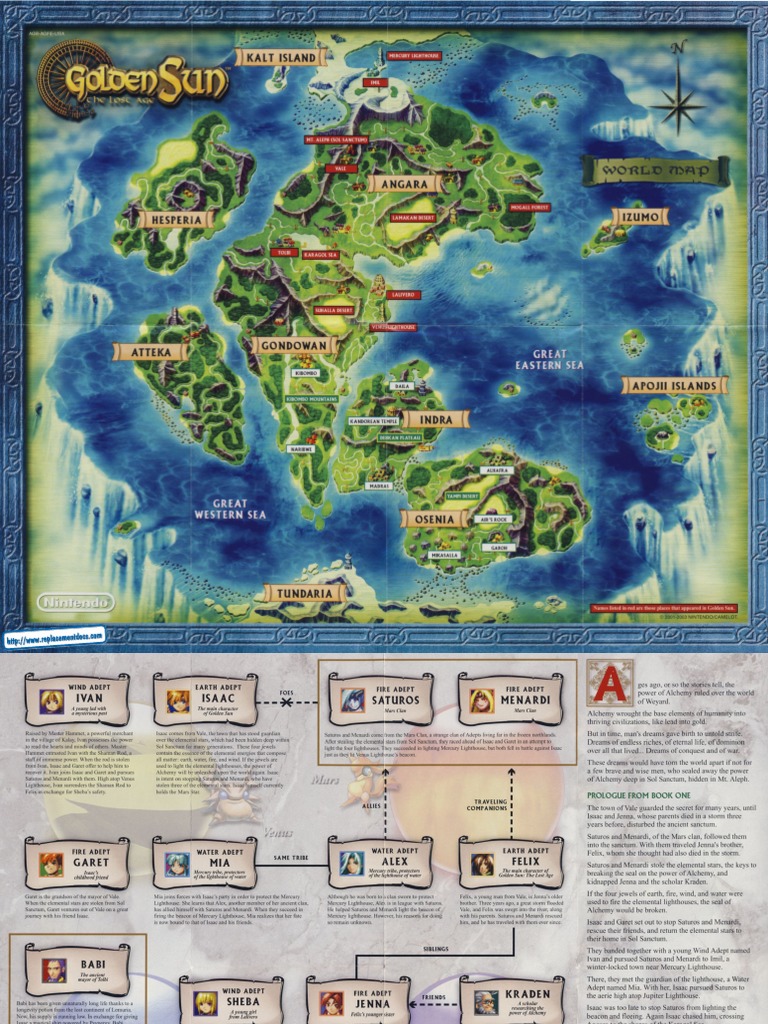 Mapa Golden Sun The Lost Age Gba Ntsc Pdf