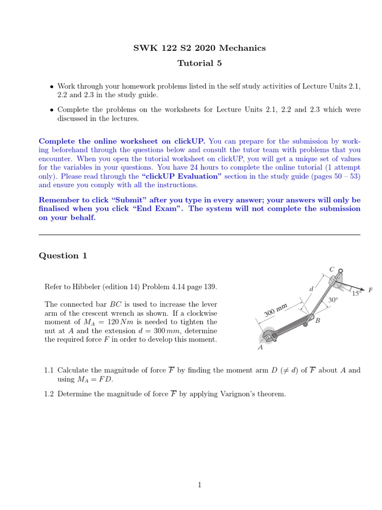 Tutorial Worksheet 5 Pdf Cartesian Coordinate System Euclidean Vector
