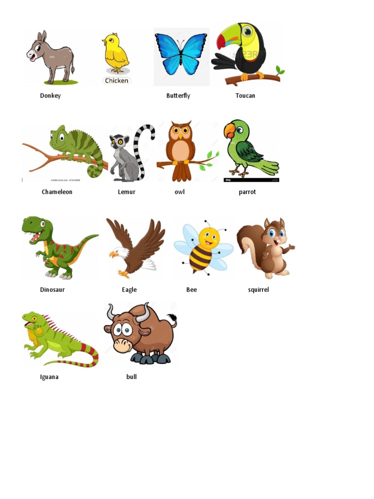 los animales en ingles | PDF