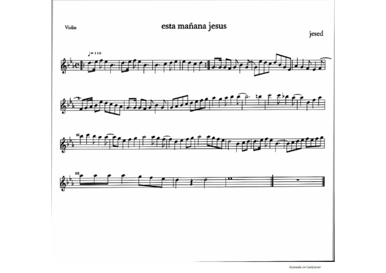 esta mañana jesus (violin)jesed | PDF