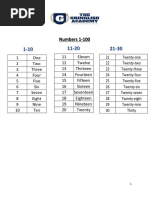 Rectangular Numbers 1 To 100 | PDF