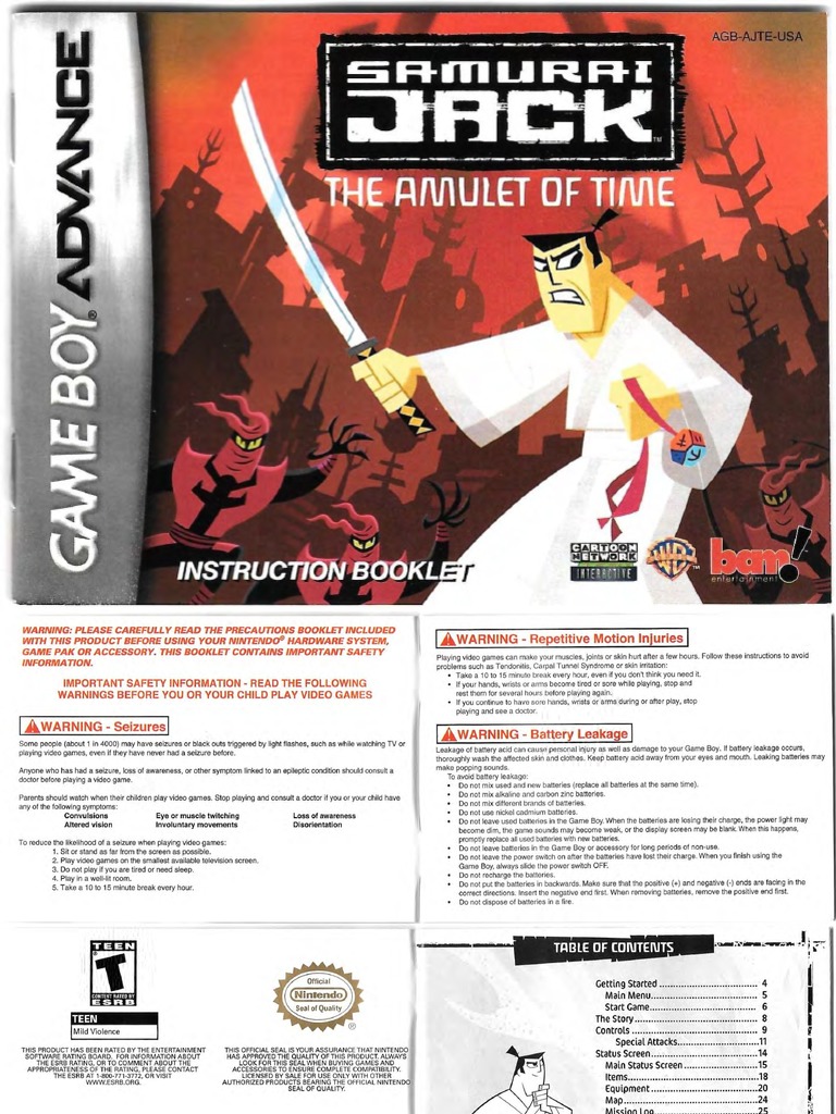 Samurai Jack - The Amulet of Time - 2003 - BAM! Entertainment | PDF