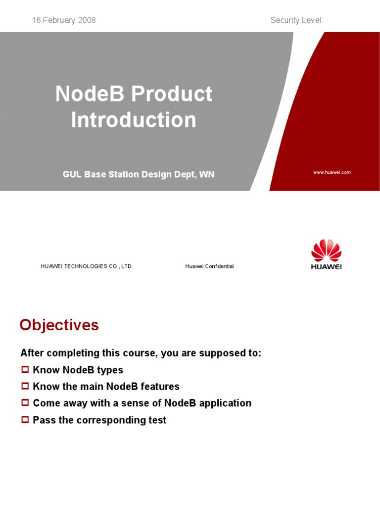 Training Course - RAN17.0 UMTS NodeB Product Introduction V1.0 | PDF ...