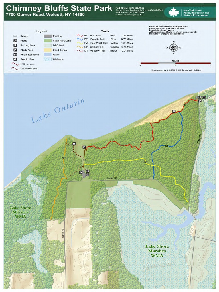 Chimney Bluffs Trail Map | PDF