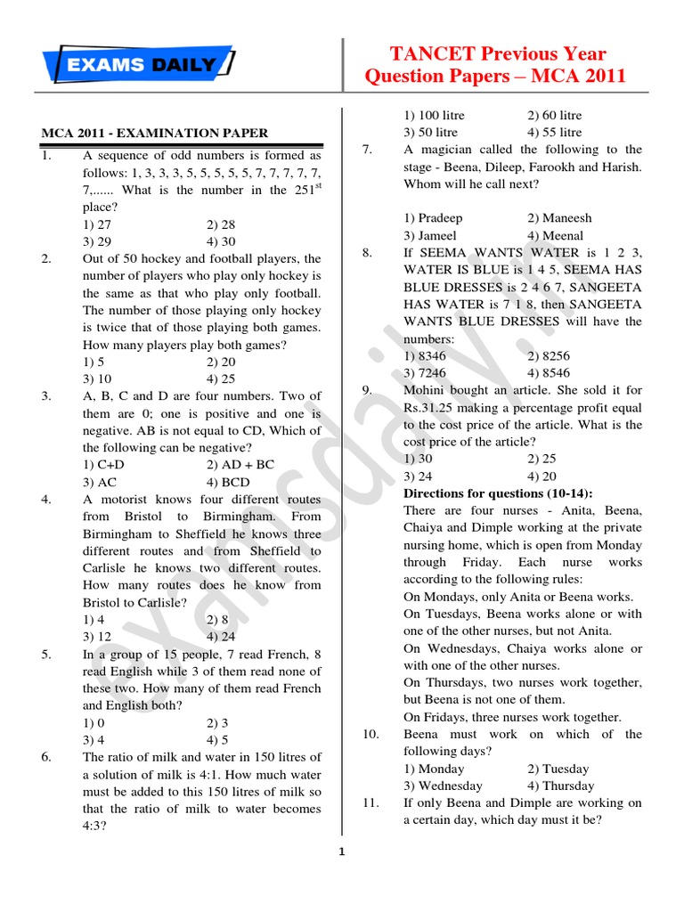 Mca 2011 Pdf