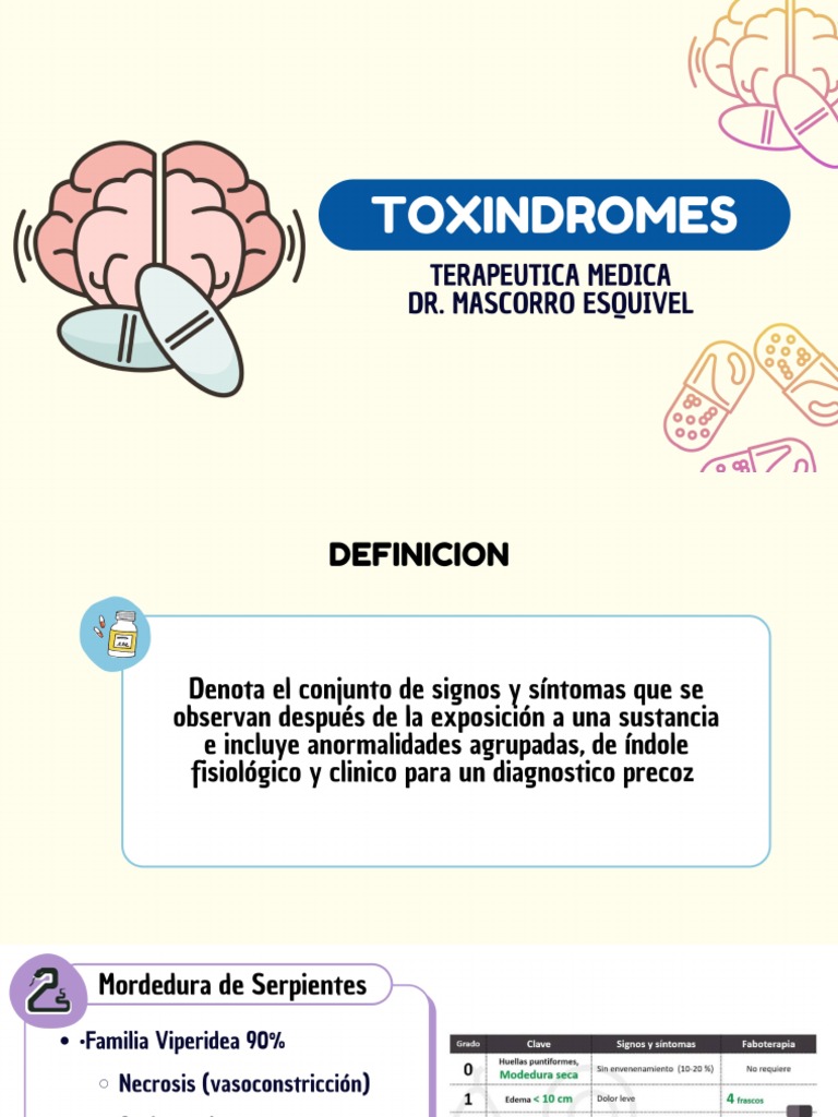 Toxindromes Dr. Mascorro | PDF