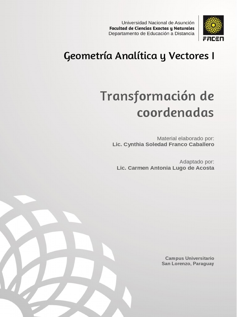 Transformación de Coordenadas | PDF