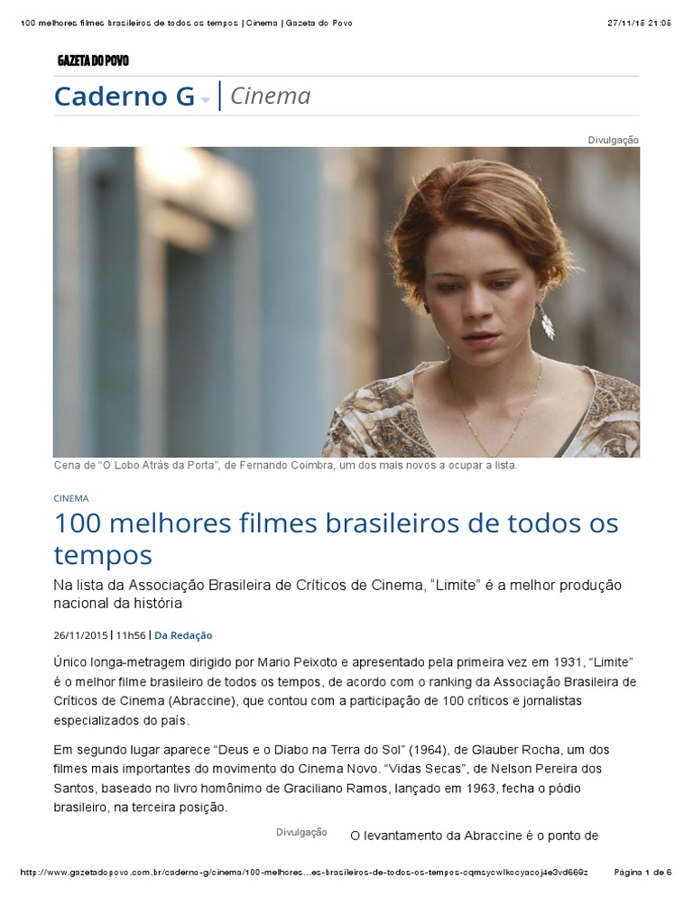 100 Melhores Filmes Brasileiros de Todos Os Tempos - 7c Cinema - 7c ...