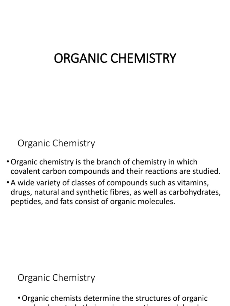 Organic Chemistry... 0.1 | PDF | Organic Compounds | Organic Chemistry