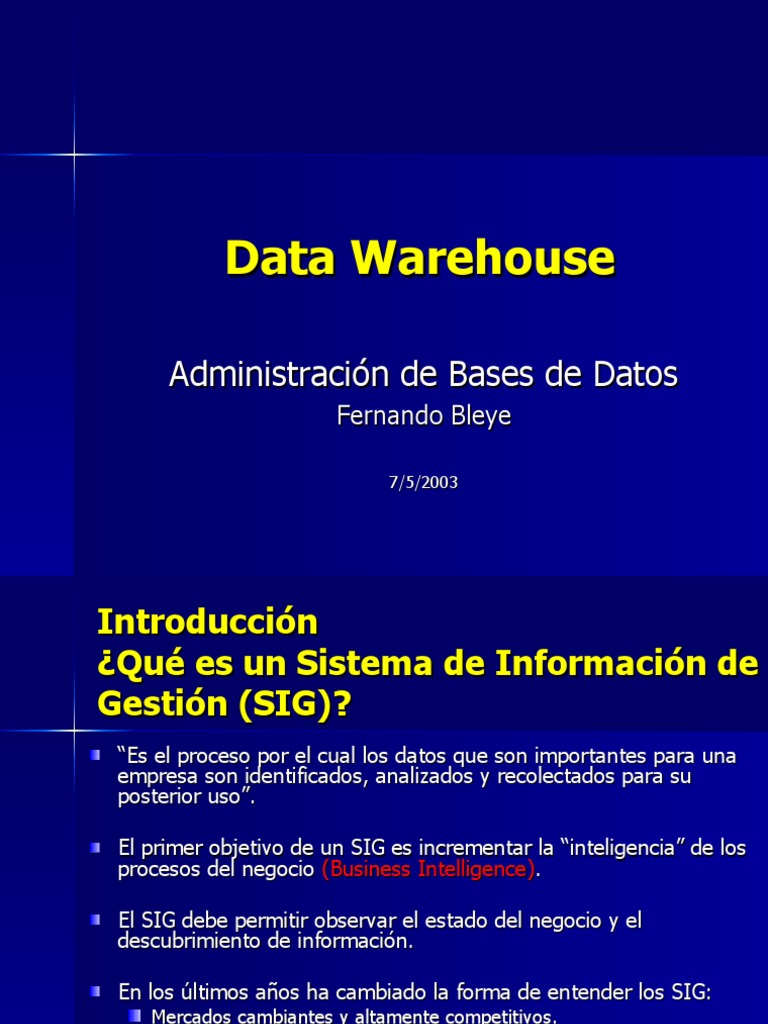 Data Warehouse PPT | PDF
