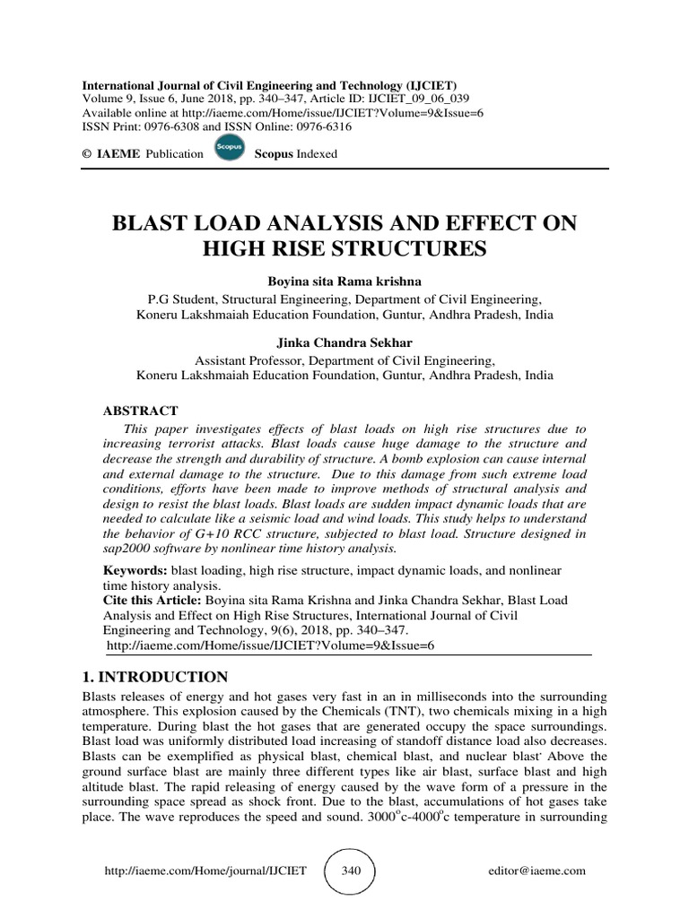 Blast Load Analysis | PDF | Explosion | Shock Wave