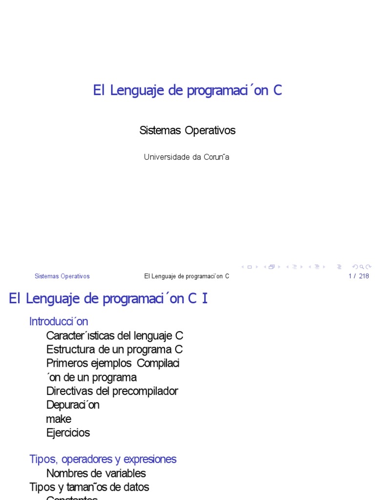 El Lenguaje de Programacion C | PDF | Lenguaje de programación ...