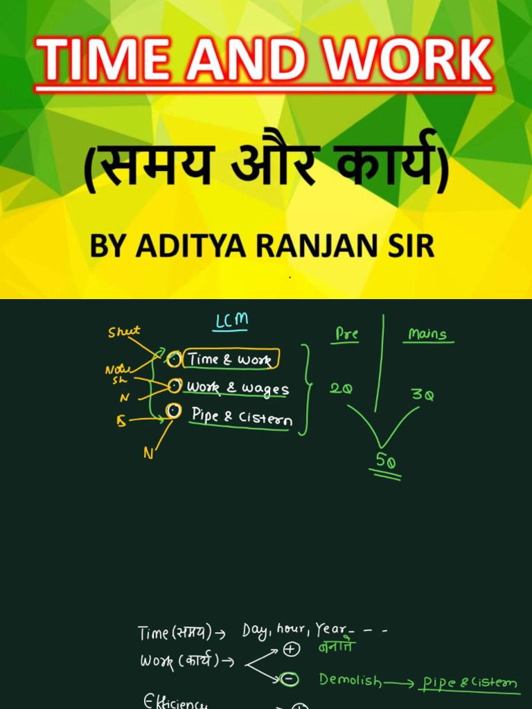 Time and Work Class Note | PDF