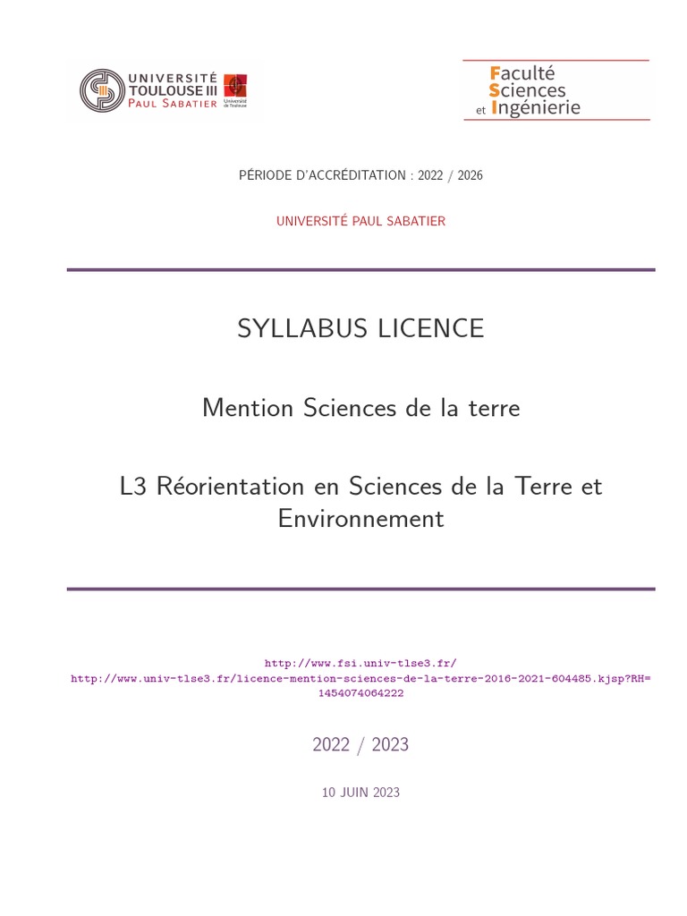 Licence Sciences De La Terre Onisep