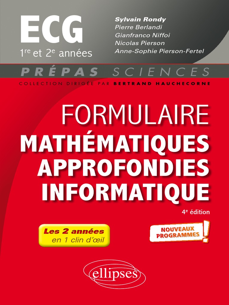 Formulaire de mathémattiques ECG 1 ET 2 | PDF