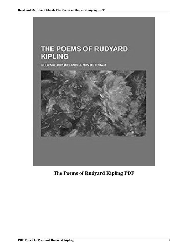 Download Rudyard Kipling's Poems PDF | PDF | Foreign Language Studies ...