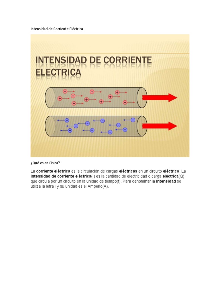 Intensidad Corriente Electrica | PDF