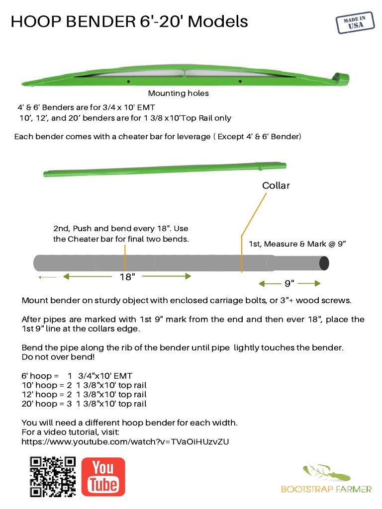Hoop Bender Instructions | PDF