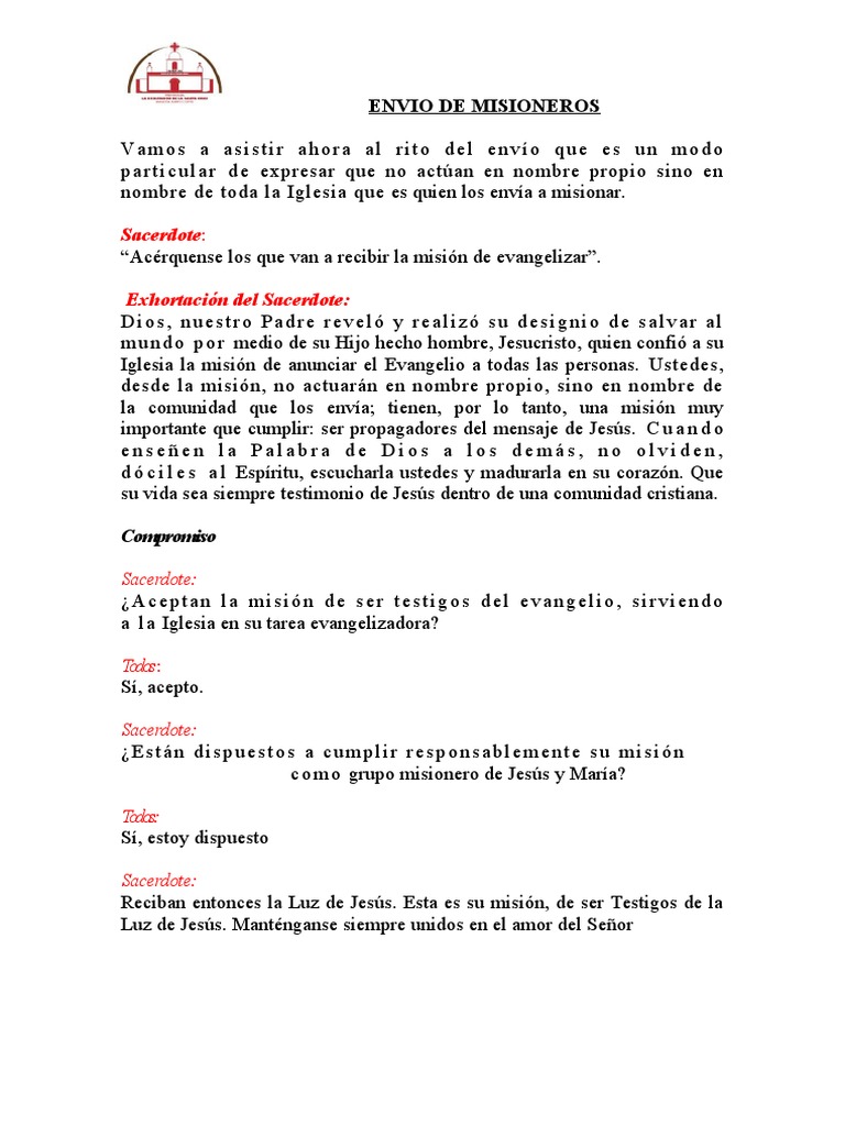 Envio de Misioneros | PDF