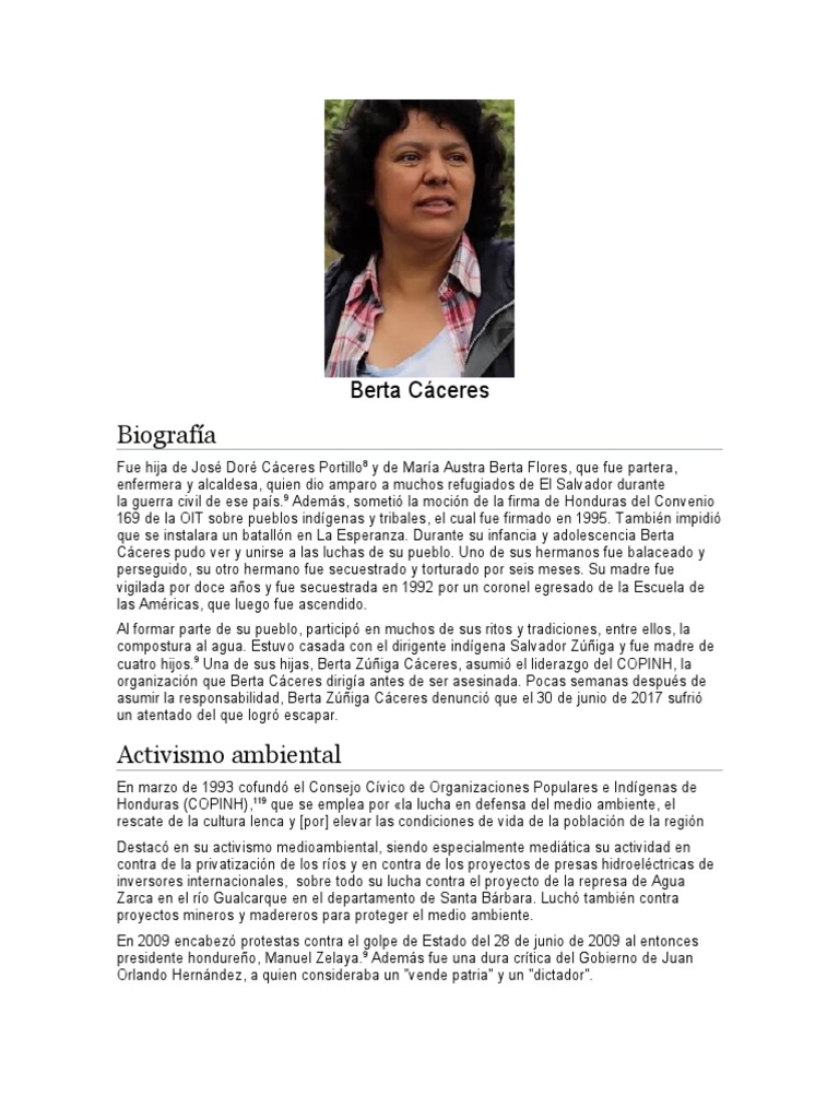 Berta Caceres | PDF | Historia
