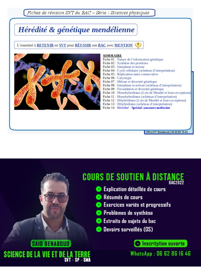 Hérédité (SVT Benaboud) | PDF