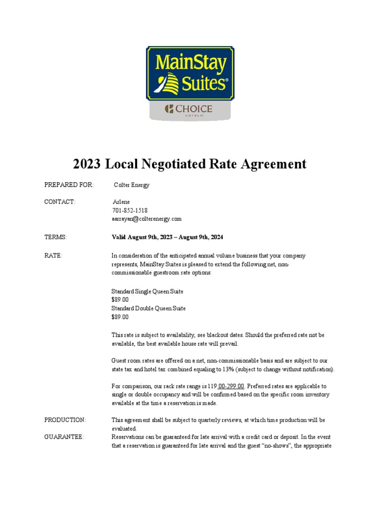Local Negotiated Rate Agreement 2023 | PDF | Economies