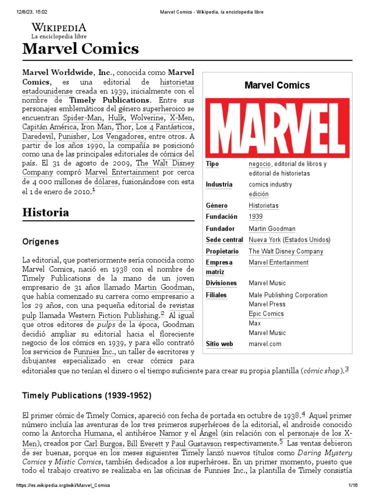 Marvel Comics | PDF | Comics Marvel | Cómics americanos