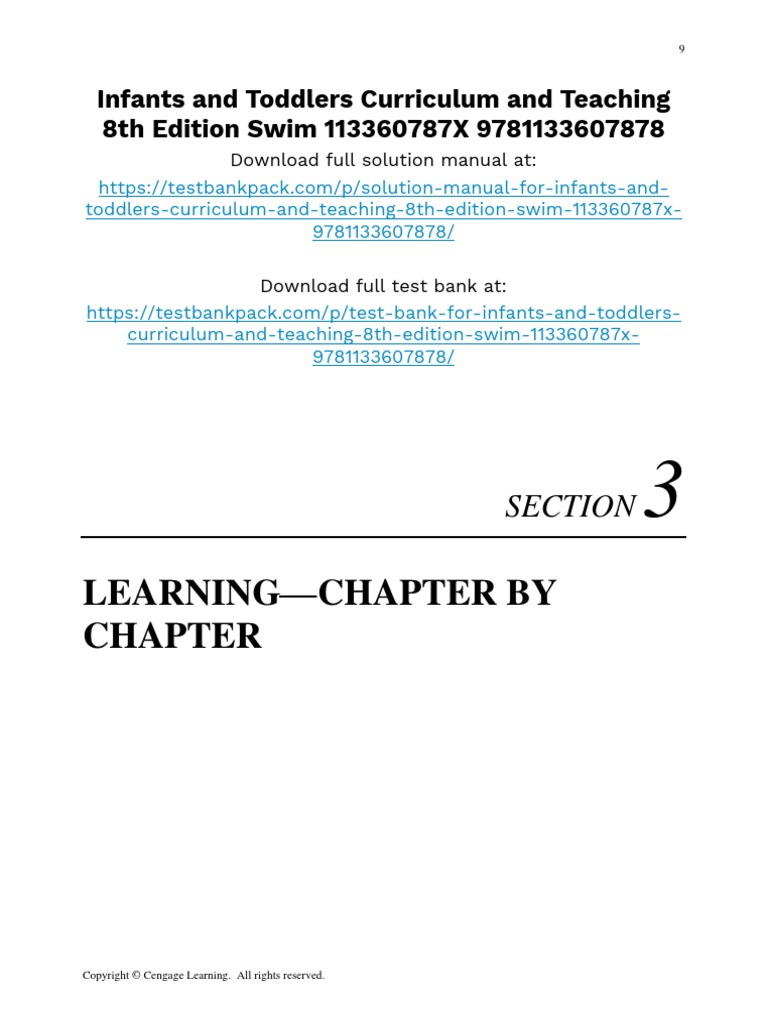 Infants and Toddlers Curriculum and Teaching 8th Edition Terri Swim ...