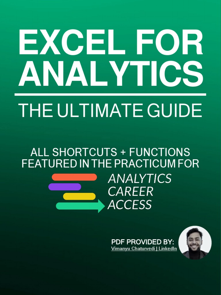 Excel Analytics: Shortcuts & Functions Guide | PDF