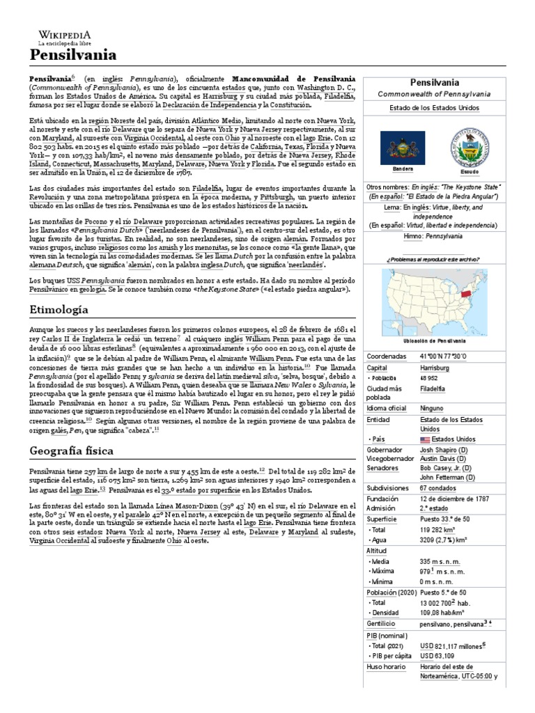 Pensilvania Un Lugar Sombrio | PDF